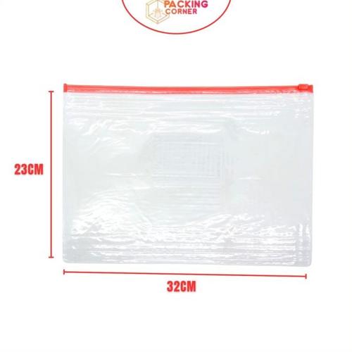 Jual Zipper Pocket Zip Bag Map Plastik A4 Map Zip Pouch F54 Folder ...