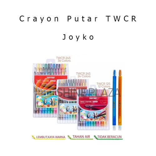 Jual Twist Crayon Titi Joyko TWCR 12 24 36 Warna - Krayon Putar Oil ...