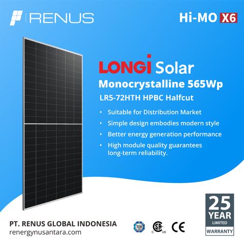 Jual Panel Surya LONGi 565Wp Mono HPBC Halfcut Solar Module 565Wp ...