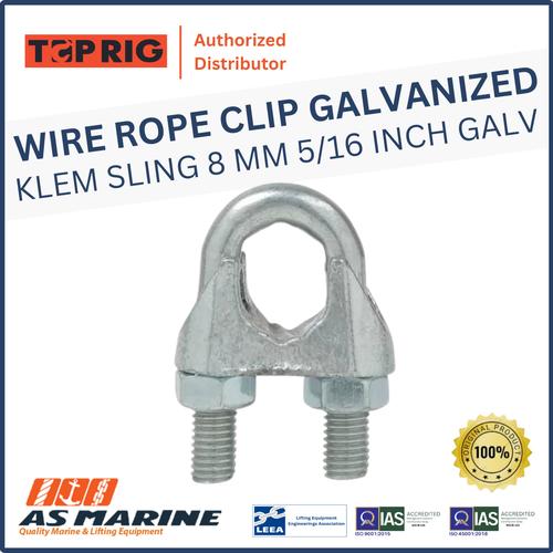 Jual Wire Rope Clip / Klem Sling Kuku Macan 8 mm Galvanized TOPRIG ...