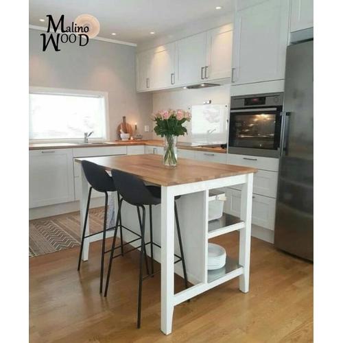 Jual MI-03 Kitchen island industrial meja kayu dapur meja makan ...