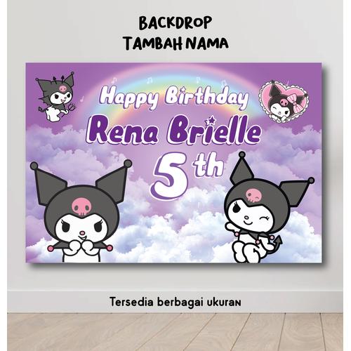 Jual BACKDROP KUROMI SANRIO BACKGROUND BANNER DEKORASI SPANDUK TULISAN ...