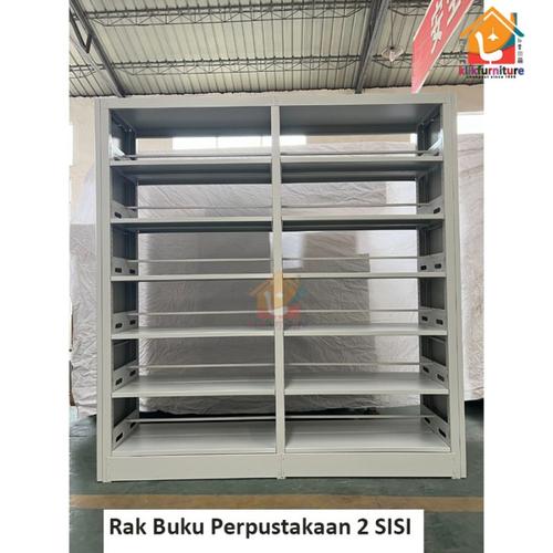 Promo Book Shelf Shelving Besi Rak Rack Buku Perpustakaan 2 Hadap HBS ...