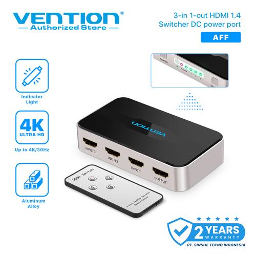 Promo Vention AFF HDMI Switcher (3 in 1 out) 4K 3D FullHD High Quality ...