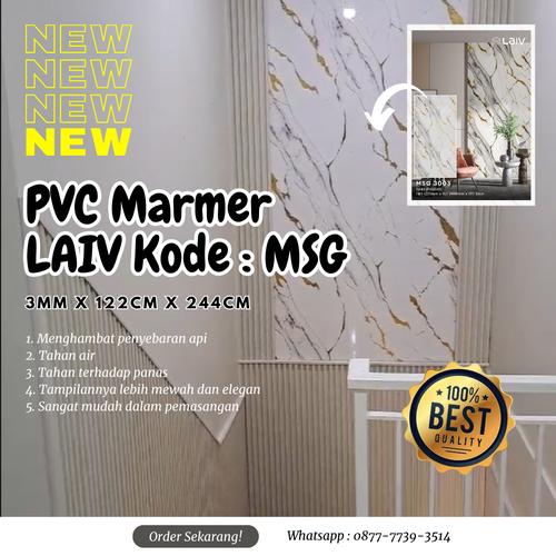 Jual Marmer PVC Dinding Glossy | UPVC Marmer LAIV Tebal 3mm Kode MSG ...