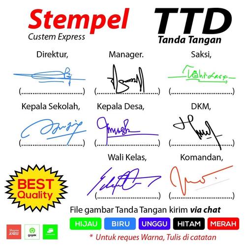 Jual Stempel Otomatis Tanda Tangan Paraf 1 Warna - Jakarta Utara - Pena ...