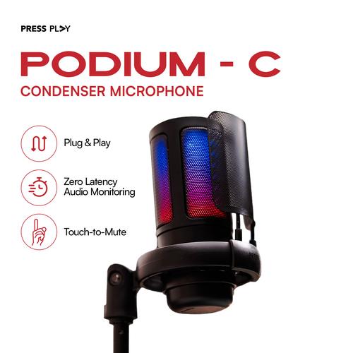 Promo PODIUM C Condenser Microphone Type-C USB by Press Play Cicil 0% 3x - Jakarta Utara - Press ...