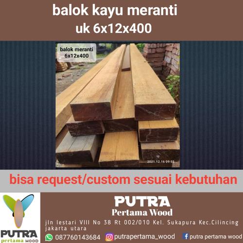 Jual asli balok kayu meranti uk 6x12x400 batangan - Jakarta Utara ...