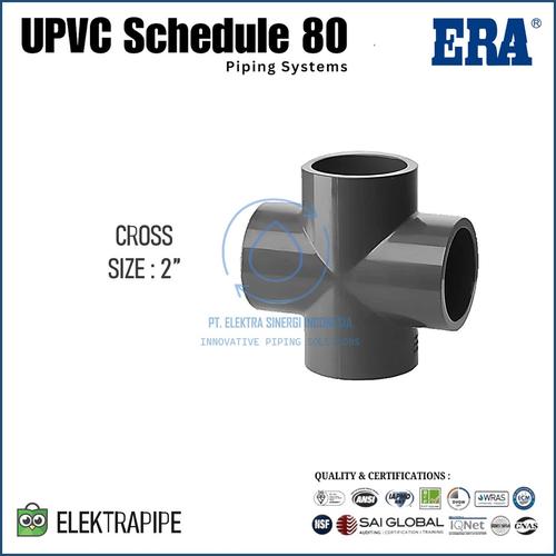Jual Cross 2" Inch / Fitting UPVC CROSS SCH-80 ASTM D-2467 (ERA ex ...