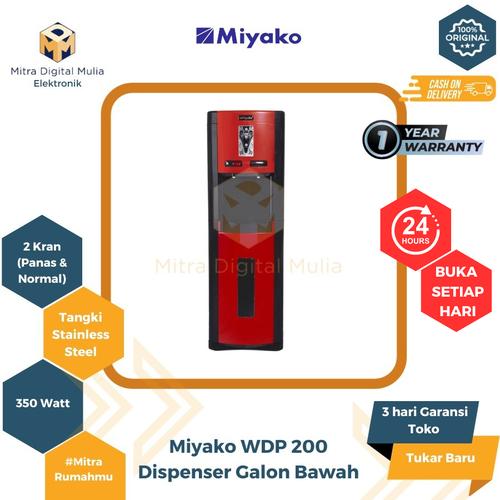 Promo [COD] Miyako WDP 200 H Dispenser Black Red [Galon Bawah/Hot ...