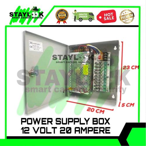 Promo PSU Power Supply CCTV Box 12V 20A - PSU BOX 20A 12V - Jakarta ...