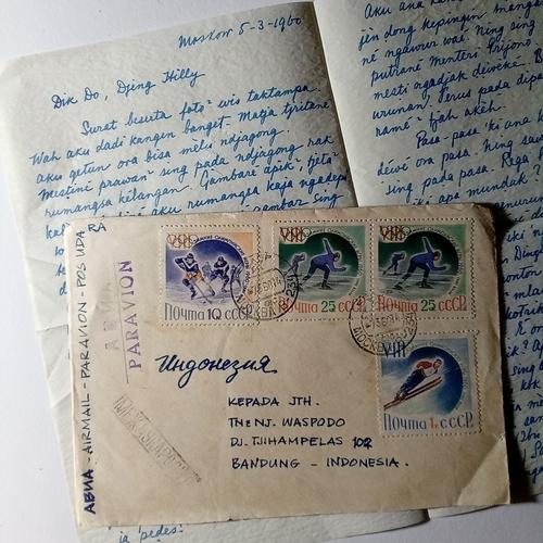 Jual amplop perangko dan isi surat vintage uni soviet 1960 ussr - Kab ...