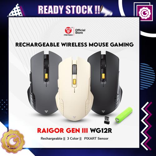 Jual Fantech RAIGOR Gen III WG12R Rechargeable Mouse Wireless Gaming WG12 WG12RS - WG12R Grey ...