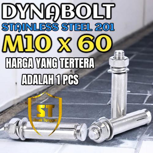 Jual DYNABOLT BOLT M10×60 STAINLESS 201 - ANCHOR BOLT - Kab. Tangerang ...