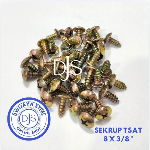 Jual SEKRUP TSAT KUNING 8X3/8" SKRUP T TS TAB T+AB KUNING TSAB #8X3/8 ...