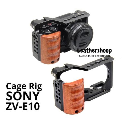 Promo Cage Rig Wood SONY ZV-E10 ZVE10 Bracket Stabilizer Vloging - Kota ...