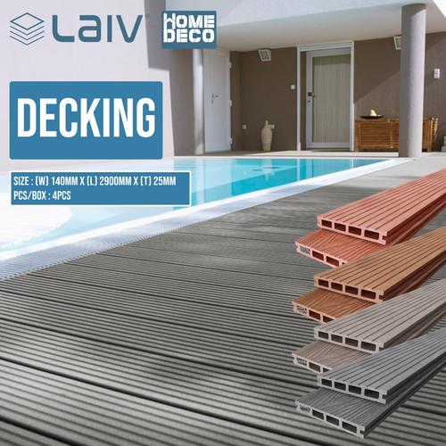 Promo LAIV WPC Decking Lantai Outdoor Lantai Kayu Kolam Renang Taman Decking Tile WPC - Promo ...