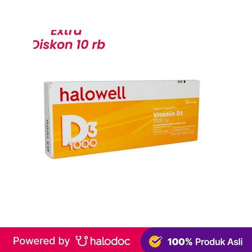 Jual Halowell D3 1000 IU 10 Tablet - Multivitamin - Halodoc - Jakarta ...