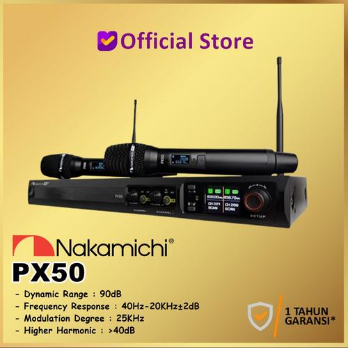 Promo Nakamichi PX50 PX 50 Professional Wireless Mic Microphone - Hitam Cicil 0% 3x - Jakarta ...