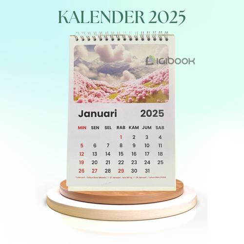 Jual Cetak Kalender Meja 2025 Duplex-Linen Tema Pemandangan - Linen ...