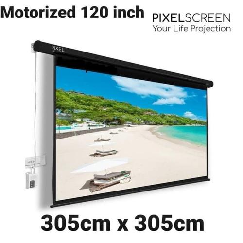 Jual Screen Projector Motorized 120" inch / Layar Proyektor Elektrik ...