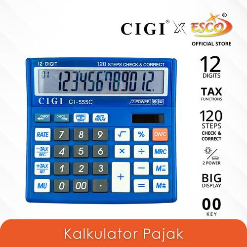 Promo ESCO X CIGI Kalkulator / Calculator Check & Correct CI-555-C ...