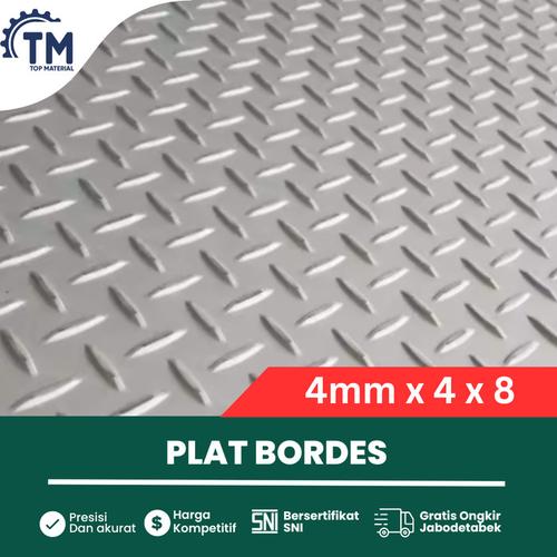 Jual Plat Bordes Tebal 4mm x 4x8 Feet / 1200x2400 mm / 120x240 cm / 1,2x2,4 Meter Full SNI ...