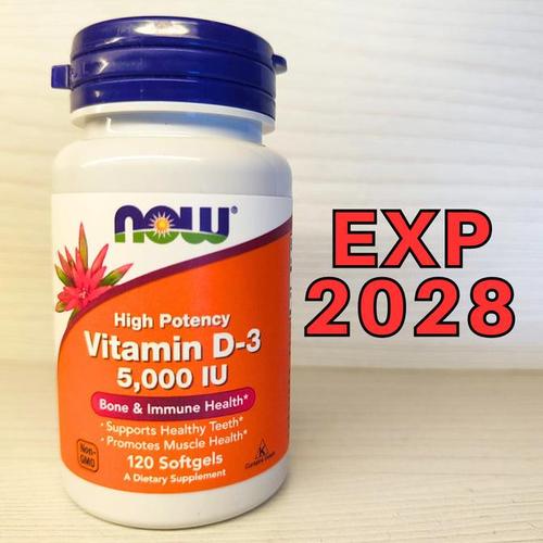 Jual Now Food Vitamin D3 5000 IU 120 softgels Now Foods Vitamin D 3 ...