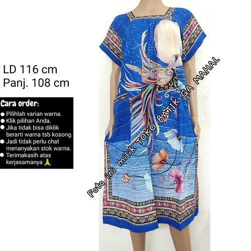 Jual Daster kerah kotak dua kantong merk bunga siantan, adem, cantik ...