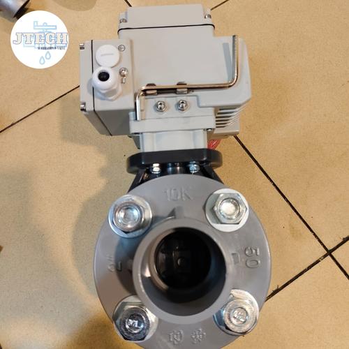 Jual motorized elektrik 220v + Butterfly valve PVC SET FLANGE jis 10k 3 ...