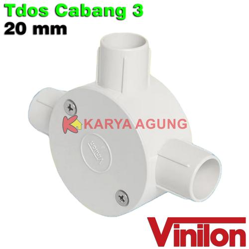 Jual T Dos PVC Cabang 3 Pipa Conduit Listrik VINILON 20mm Putih / TDos ...
