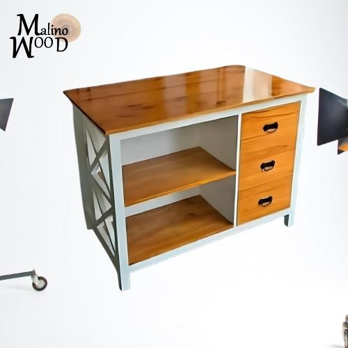 Jual MI-04 Kitchen island industrial meja kayu dapur meja makan ...