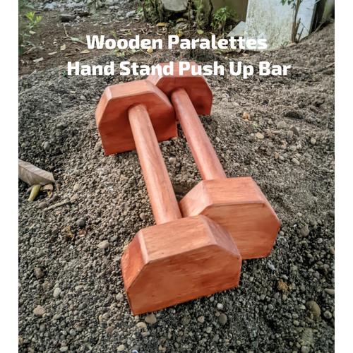 Jual Wooden Paralettes Hand Stand Push Up Bar/Pegangan Kayu Push Up ...