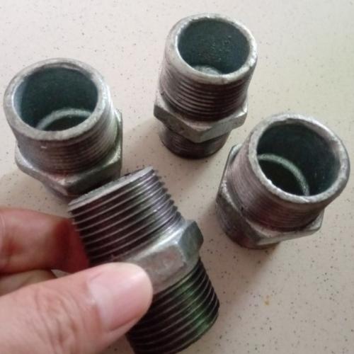 Jual DOBEL NEPEL GALVANIS 1,1/2 INCHI SOCKET SOK DRAT LUAR DOUBLE NEPPLE FITTING SOKET BESI ...