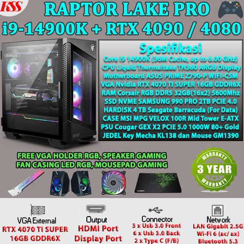 Jual [NEW] Komputer / PC GAMING Core I9-14900K + RTX 4090 / 4080 / 4070 ...
