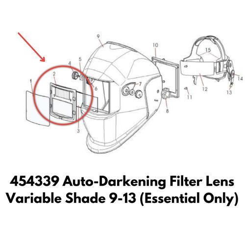 Jual WeldSkill Auto Darkening Filter Lens shade 9-13 for Essential ...