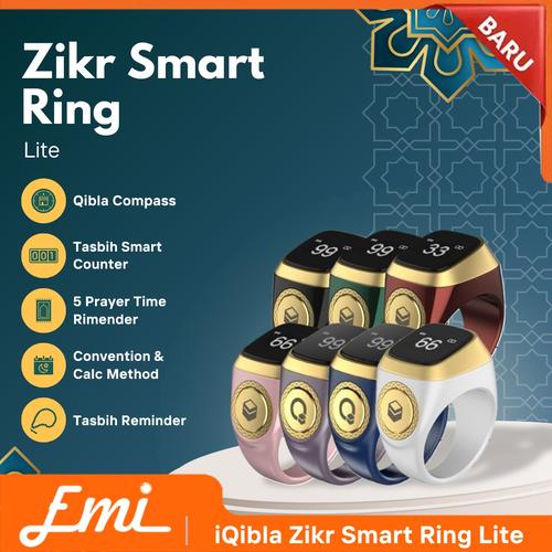 Jual iQibla Zikr Smart Ring Lite Cincin Zikir Tasbih Muslim Digital - Putih, 20mm - Kota Bandung ...