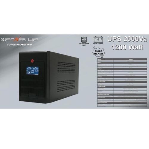 Jual Ups Power Up 2000 + Stabilizer Ups 2000VA / 1200W lcd display ...