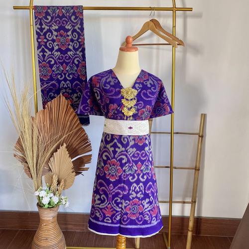 Jual KAIN TENUN ENDEK KHAS BALI MOTIF PATRA UNGU GRINGSING 2 - Kab ...