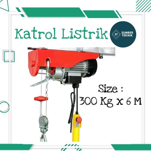 Jual Mini Electric Rope Hoist 300 Kg x 6 Meter Takel Katrol Listrik ...