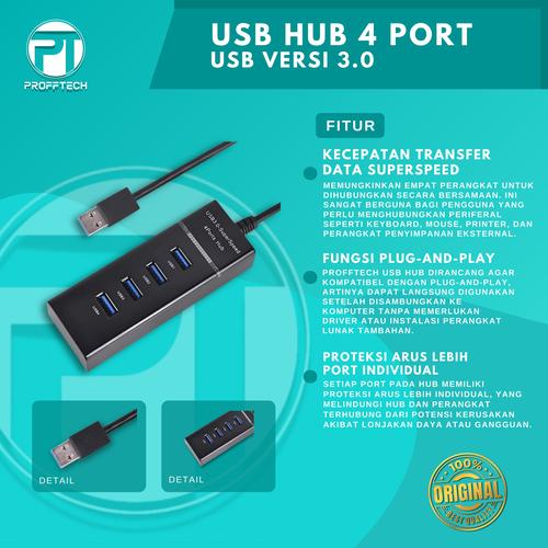 Jual Usb Hub 4 PORT. Usb 3.0 ProffTech. Original. - Jakarta Pusat ...