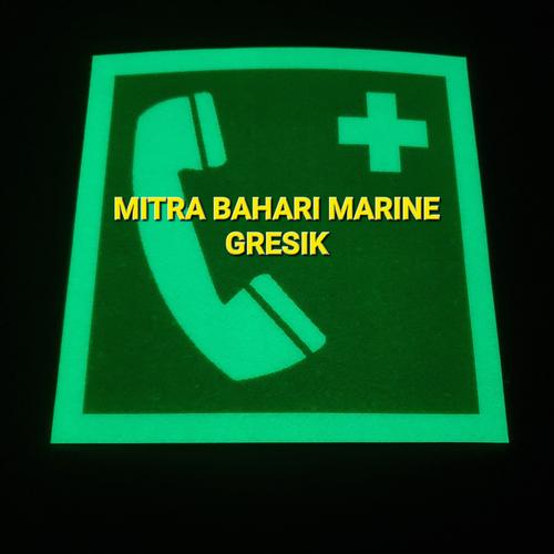 Jual Stiker IMO Symbol Emergency Telephone Uk. 15x15Cm IMPA 334131 ...