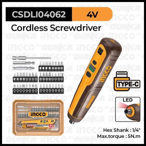 Jual Cordless Screwdriver (4V 5Nm) Ingco Csdli04062 Obeng Listrik Mini ...
