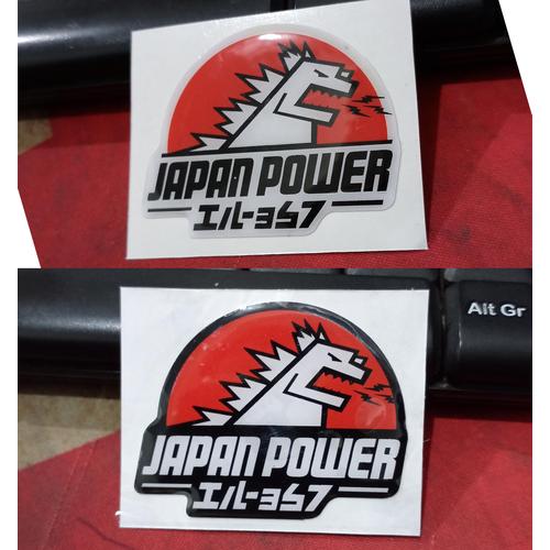 Promo Sticker Timbul Resin JAPAN POWER Stiker Lycal Lentur 3D Logo ...
