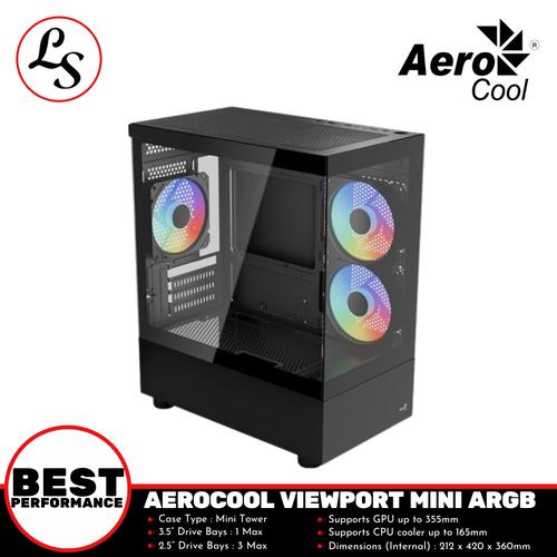 Jual AEROCOOL CASE Viewport Mini ARGB Mini Tower ATX Case - Kota Bandar ...