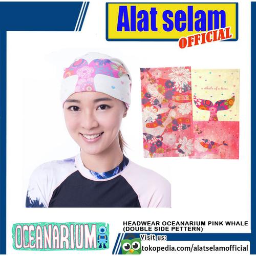 Jual Headwear Oceanarium Pink Whale Headband Buff Scraf Motif Karakter ...