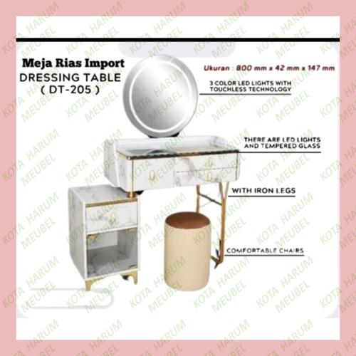 Jual meja rias kaca rias dressing table 80 cm kekinian kaca bulat oval ...