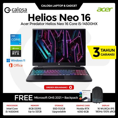 Jual Acer Predator Helios Neo 16 Core i5-14500HX RAM 8GB/512GB RTX 4050 ...