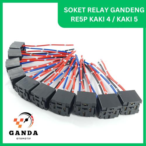 Jual SOCKET RELAY RE5P GANDENG+KABEL/ KABEL SOKET RELAY GANDENG 4 /5 ...