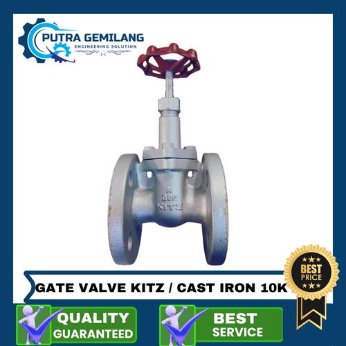 Jual 1" inch / GATE VALVE KITZ CAST IRON FLANGE / JIS 10K STEAM ...